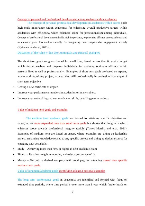 Personal and Professional Development in Academics: Goals and ...