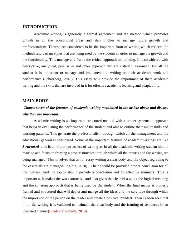 Importance of Academic Writing: Features and Skills for Effective Learning