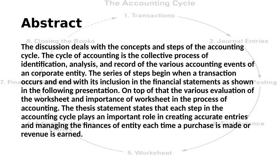 Accounting Cycle: Steps, Worksheet, and Financial Statements
