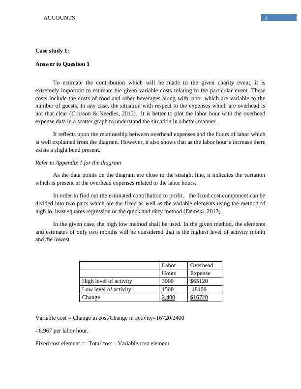 Accounts Case Studies and Solutions | Desklib