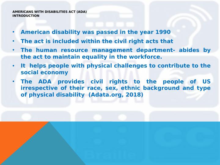 Americans with Disabilities Act: Healthcare Presentation