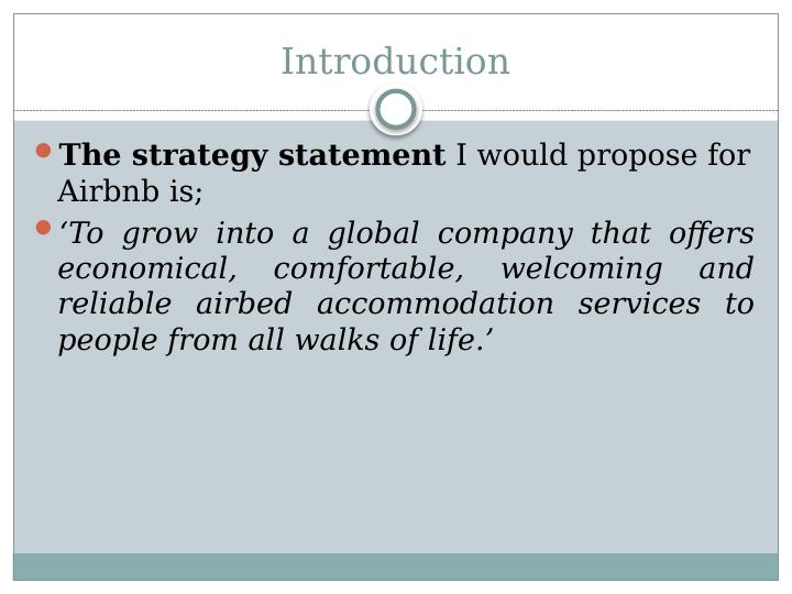 Business Strategy for Airbnb - Desklib
