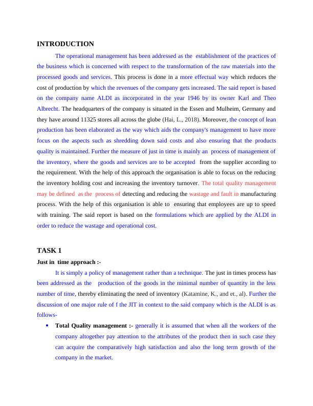 Analyzing ALDI's Operational Management Strategies