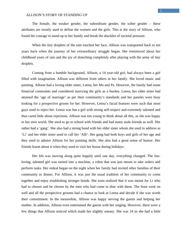 Allison's Story: Dreams, Courage & Overcoming Abuse