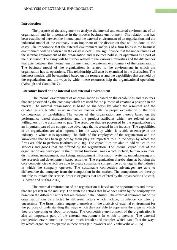 importance-of-internal-and-external-environment-analysis-desklib