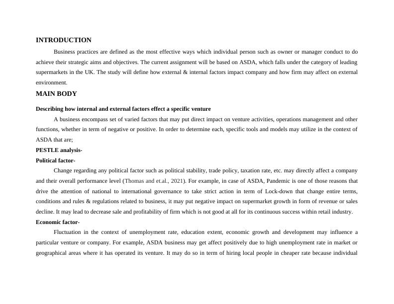 ASDA: SWOT, PESTLE, & External Environmental Impact