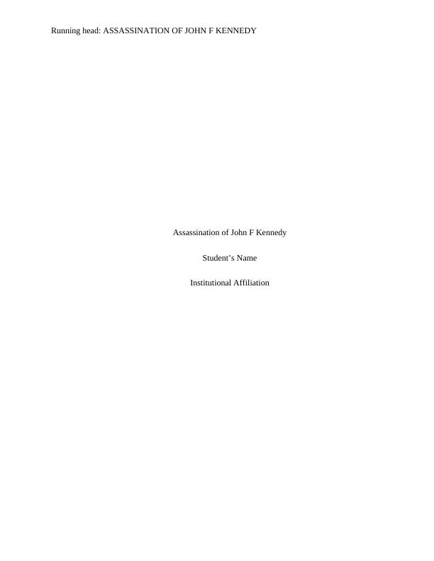 Analysis of the JFK Assassination: Theories Examined