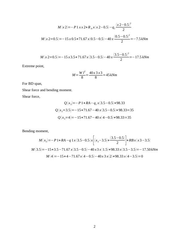 Beam Analysis: Shear Force and Bending Moment Calculations