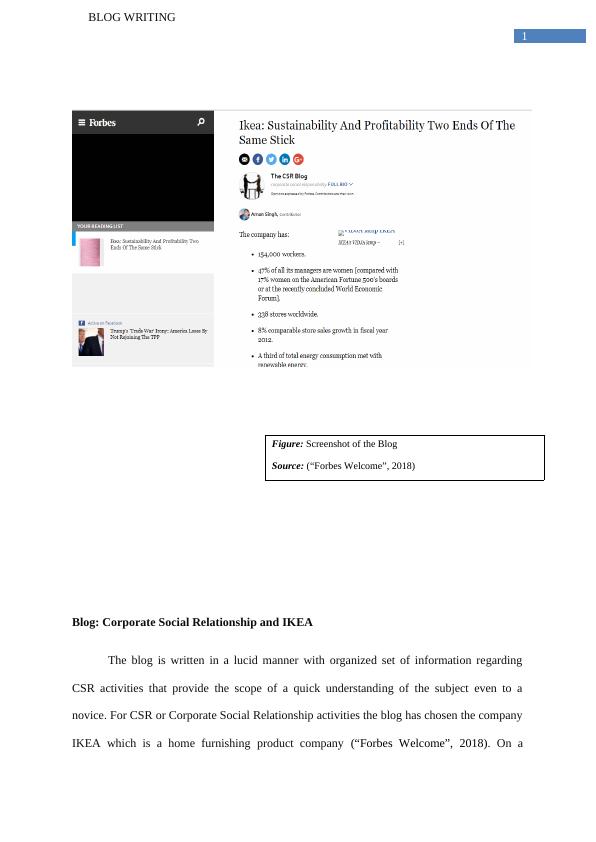 IKEA CSR: Critical Analysis of a Blog Post Response