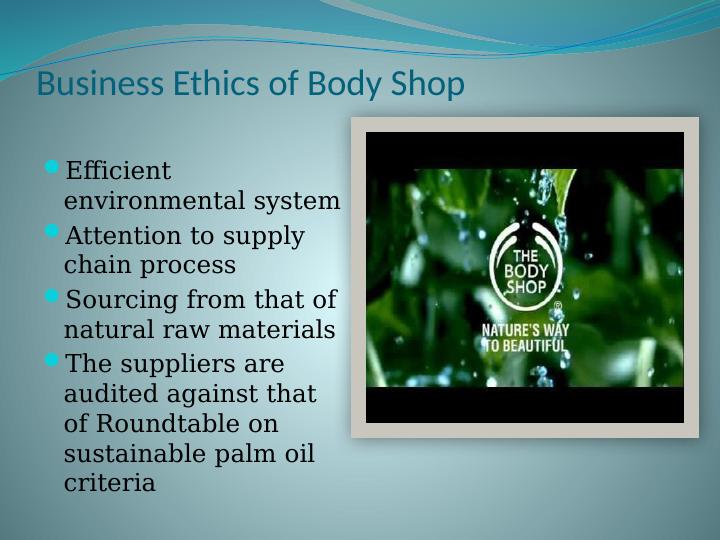 Analyzing The Body Shop's Business Ethics Strategy