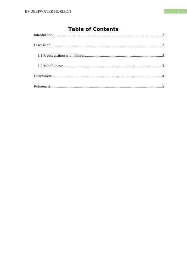 BP Deepwater Horizon: Lessons in Project Management