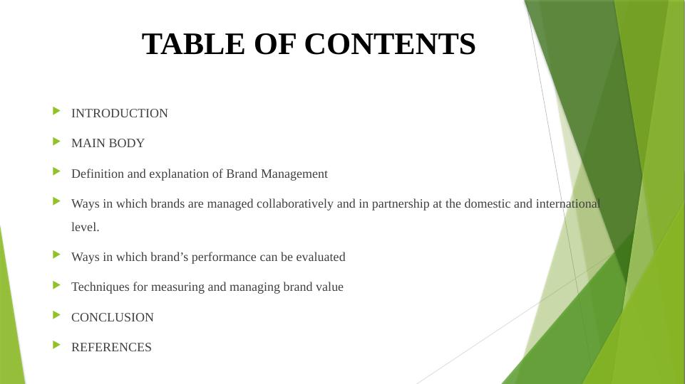 Strategies for Effective Brand Management & Performance