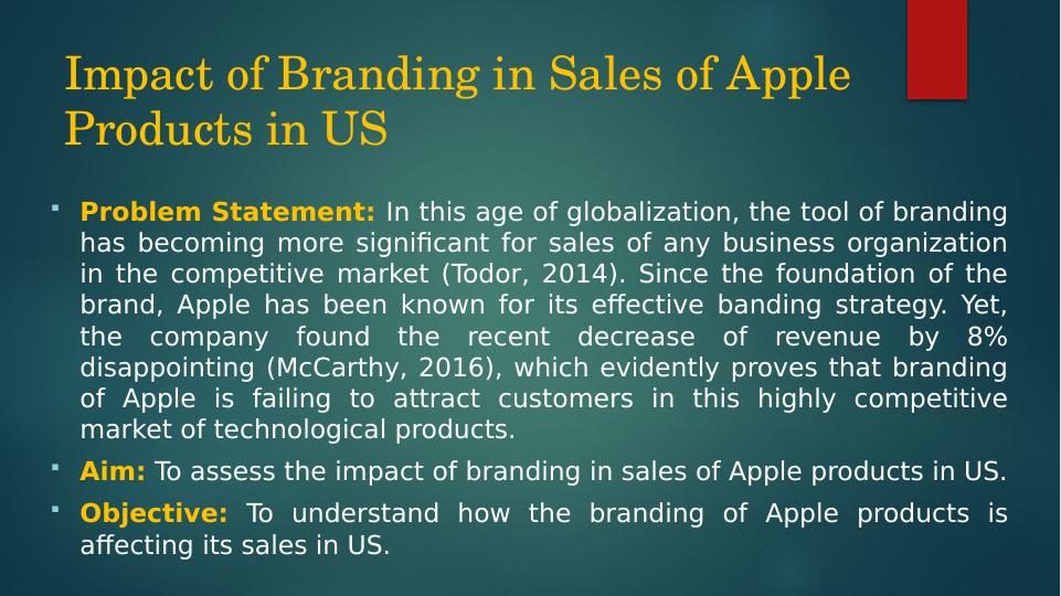 Branding and Apple Sales: A US Market Impact Analysis