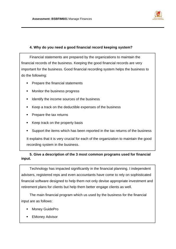 Manage Finances BSBFIM601: Assessment Answers and Solutions
