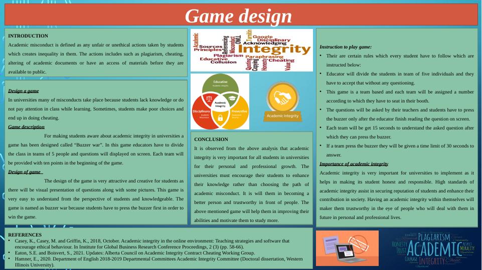 Interactive Game Design: Academic Integrity in Education