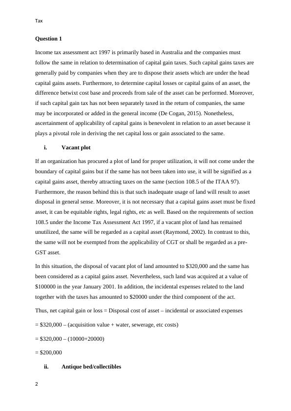 Capital Gains and FBT: HI6028 Taxation Assignment Analysis