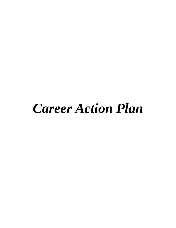 Career Action Plan for Finance Field in Event Management Sector
