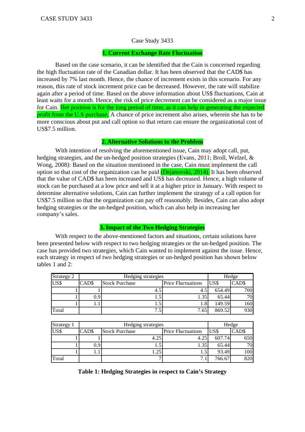 Case Study 3433 - Desklib