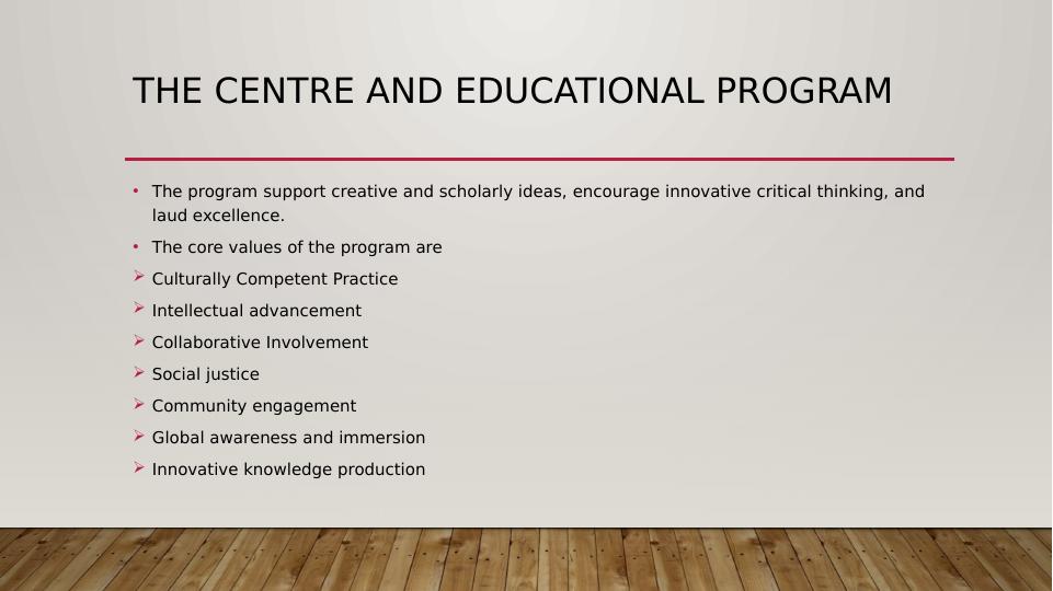 Situational Analysis of a Center and Educational Program