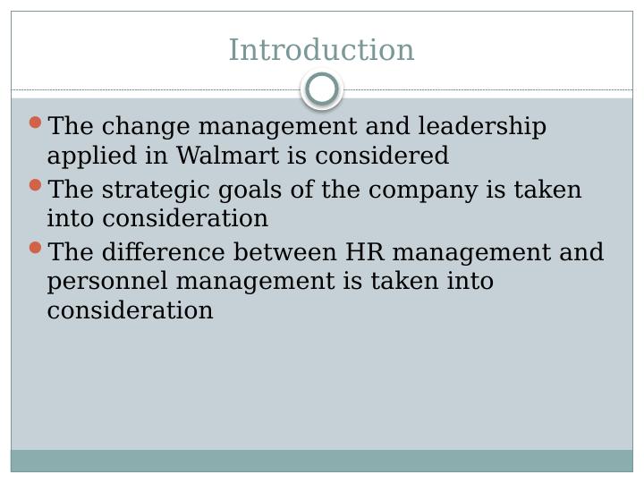 Walmart Change Management and Strategic Leadership - EduQual