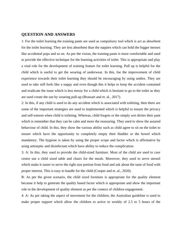 Childcare Course - Question and Answers, References