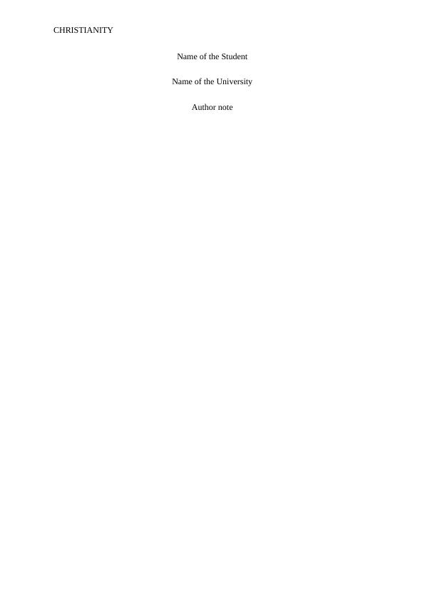 In-Depth Analysis: Christianity Annotated Bibliography