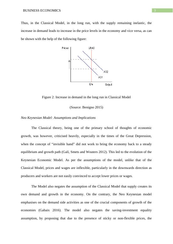 Classical and Neo Keynesian Models for Achieving Long Term Growth | Desklib