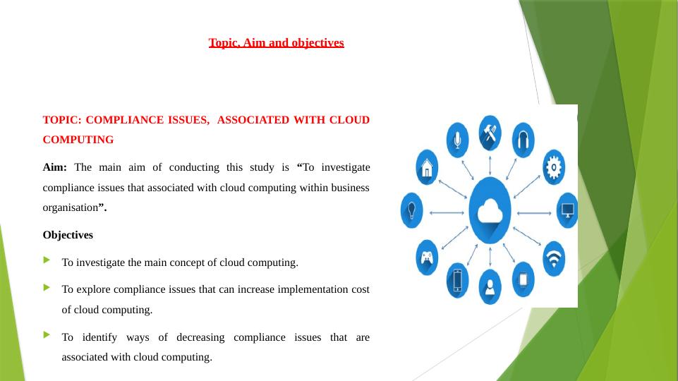 Compliance Issues of Cloud Computing in Enterprises