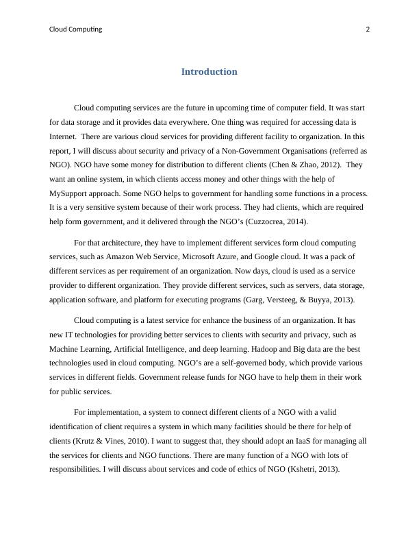 Cloud Computing: Personal and Ethical Implications for Privacy and ...