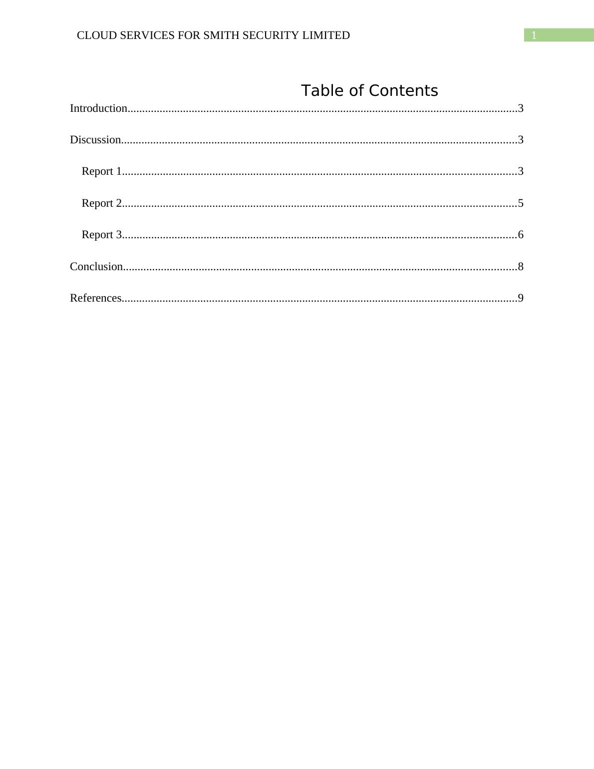 Cloud Services for Smith Security Limited - Desklib