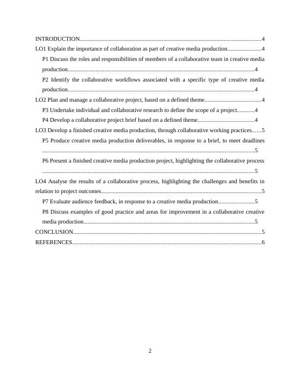 Creative Media Project: Collaboration and Production