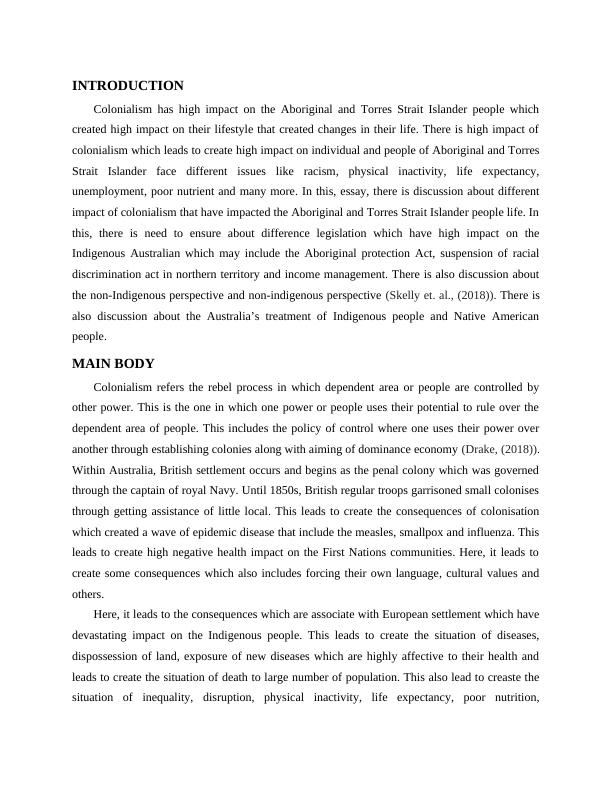 Impact of Colonialism on Indigenous Community Health in Australia