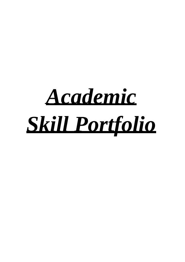 Enhancing Communication and Academic Skills: A Skill Portfolio