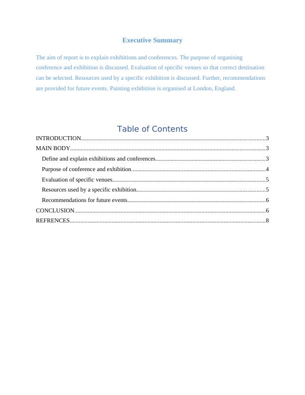 Event Planning: Conference & Exhibitions Resource Report