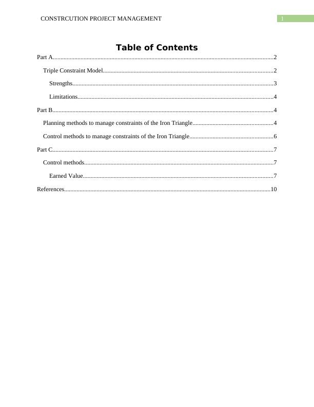 "Exploring Construction Project Management: How the Triple Constraint Model Enhances Effective ...