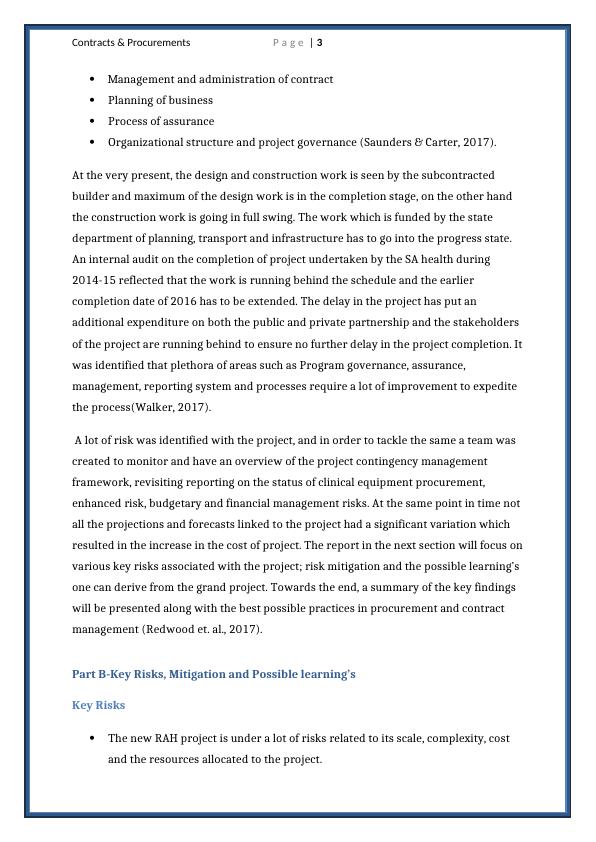 Contracts & Procurements - A Case Study Report & Reflection