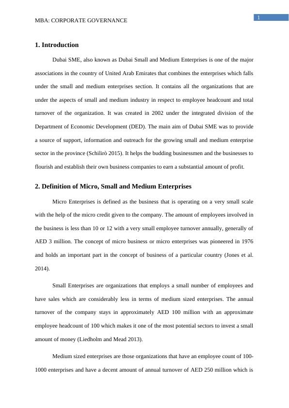 Corporate Governance Evaluation: Dubai SME Analysis