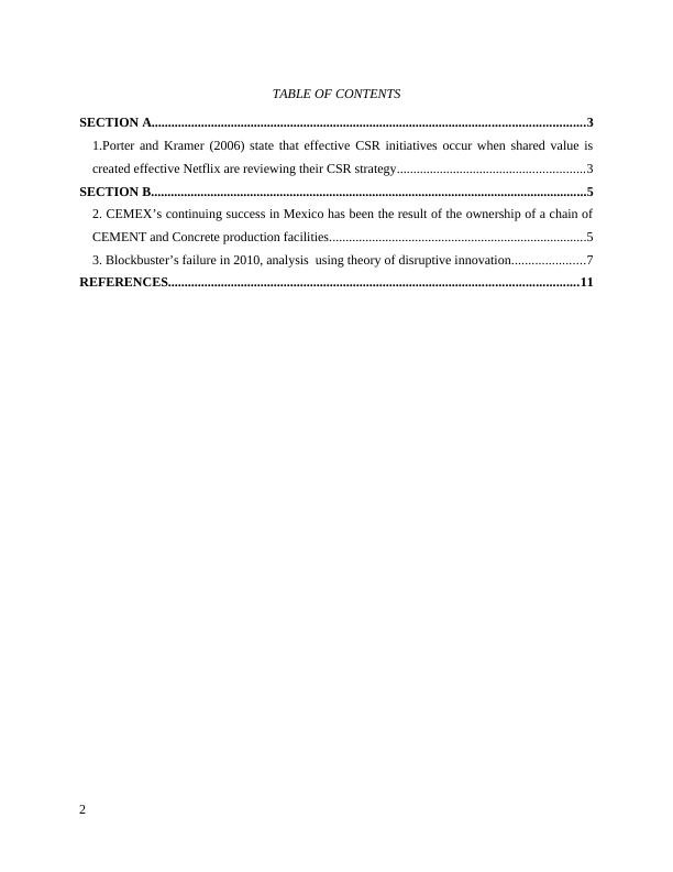 Business Strategy: Netflix CSR Review and CEMEX in Mexico