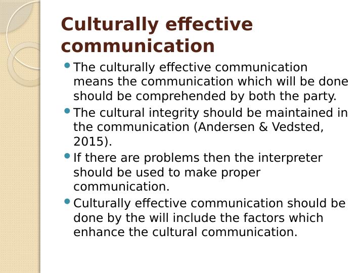 Effective Communication: Healthcare and Cultural Sensitivity