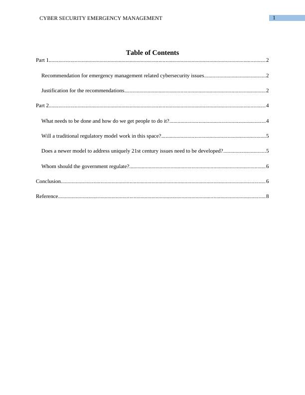 Cyber Security Emergency Management: Analysis and Solutions