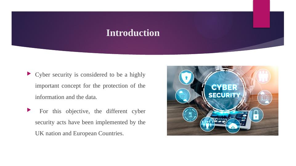 Importance of Cybersecurity Laws in UK and Europe