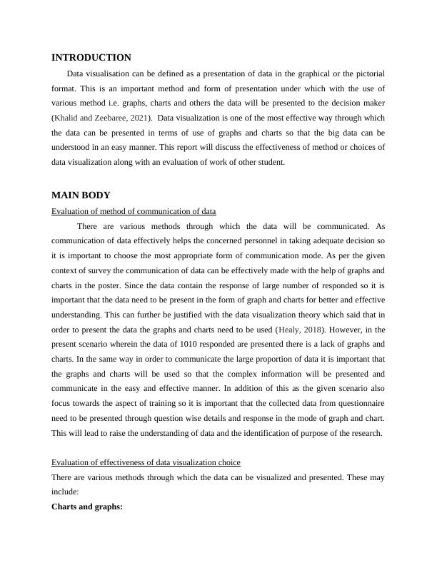 Data Visualization And Interpretation Evaluation Of Methods And Effectiveness