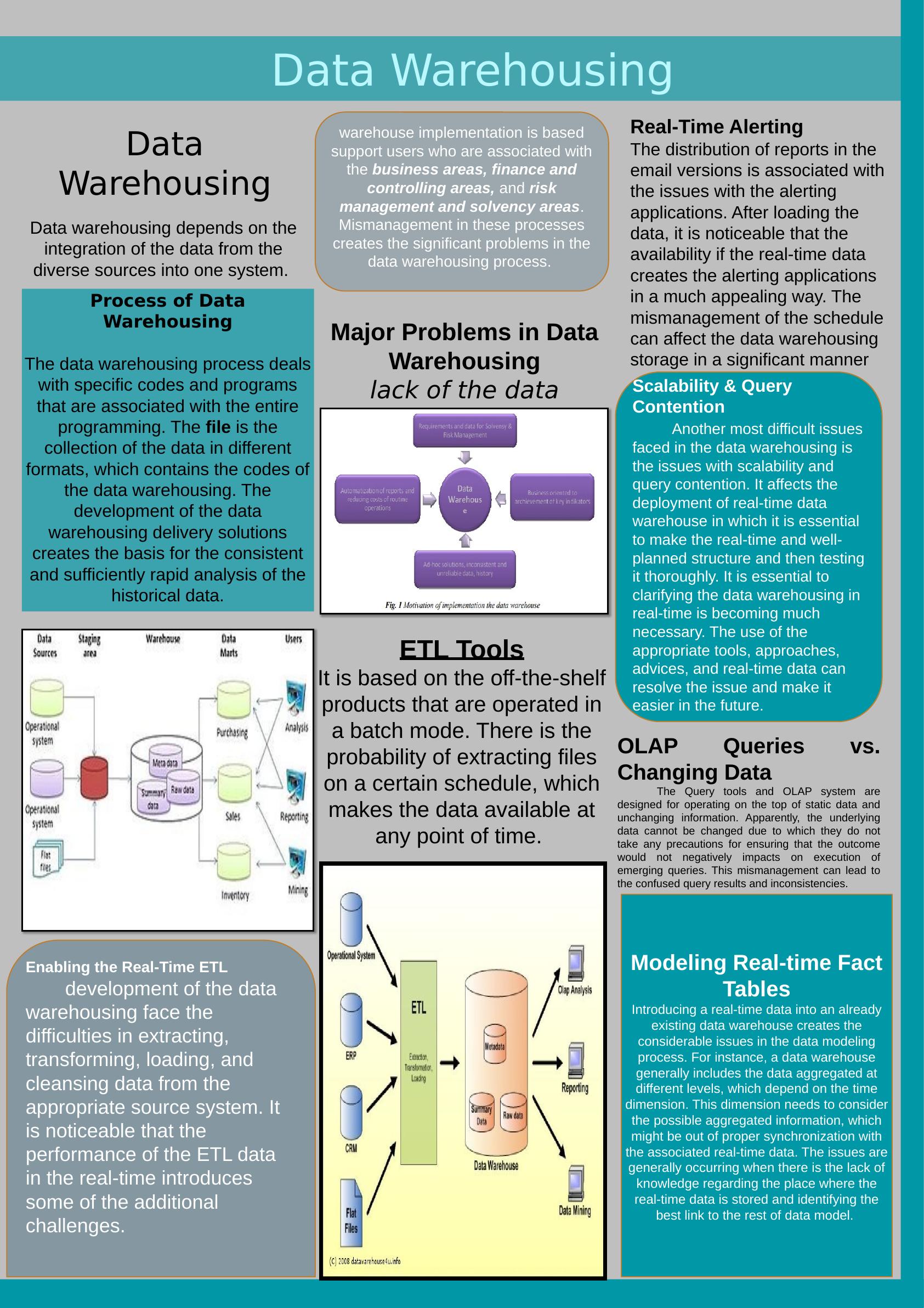 Data Warehousing: Process, Problems, and Solutions