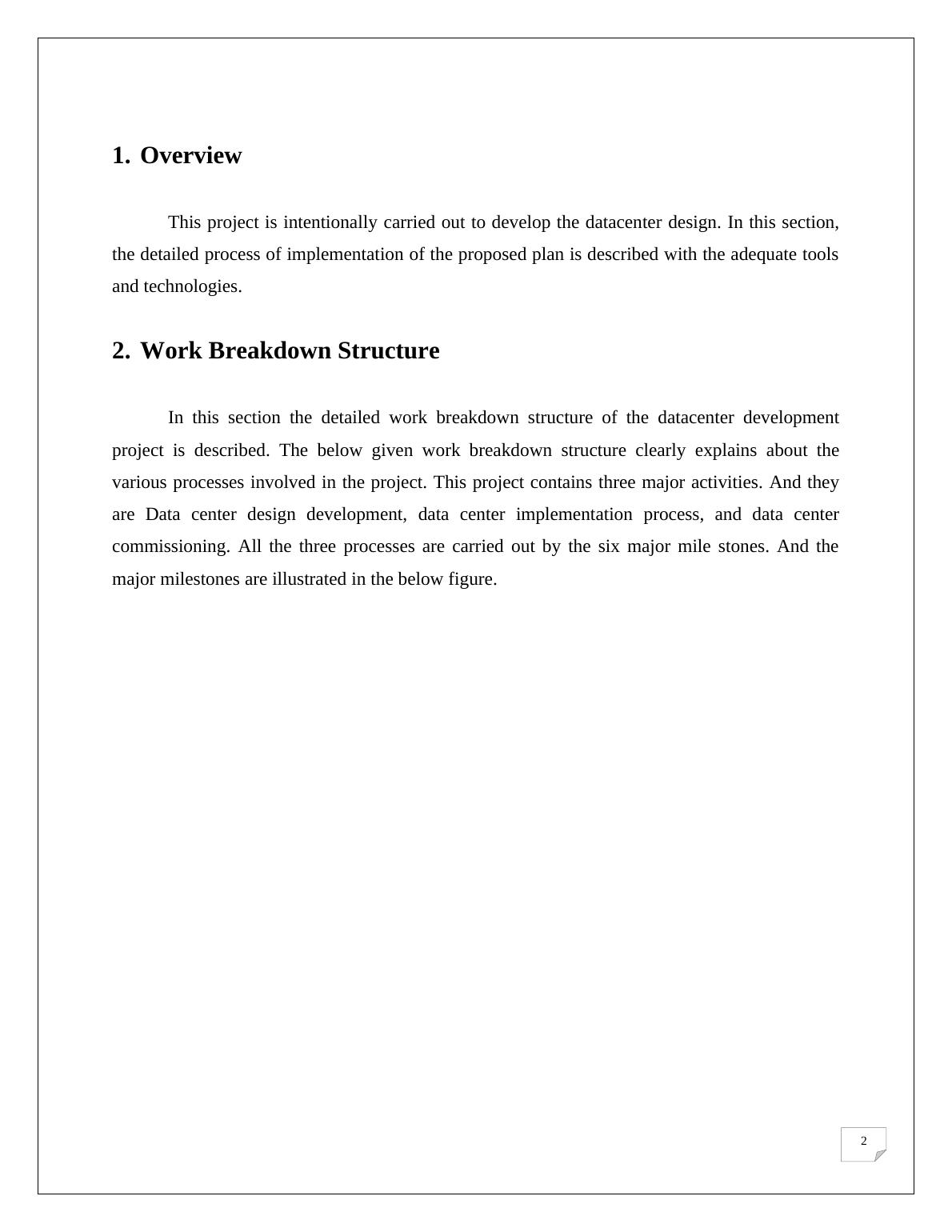 Datacenter Design Project Planning - Desklib