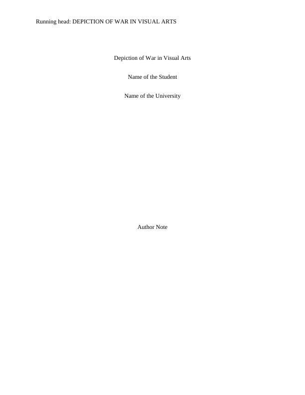 Depiction of War in Visual Arts