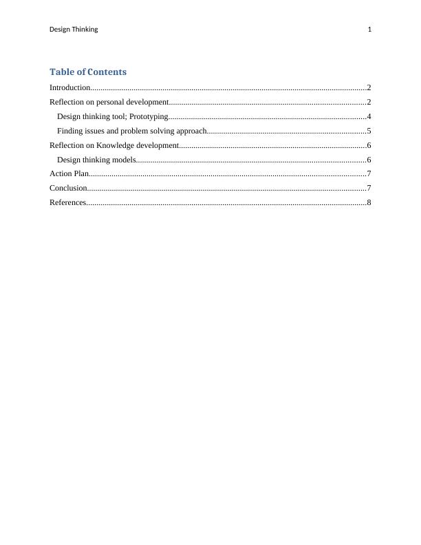 Design Thinking: Reflective Report and Key Learnings