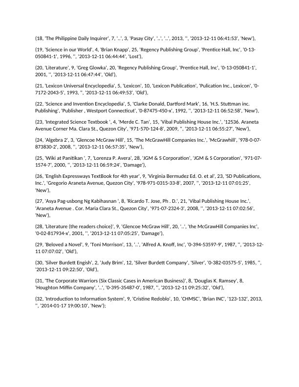 Desklib Book Library System Table Structure