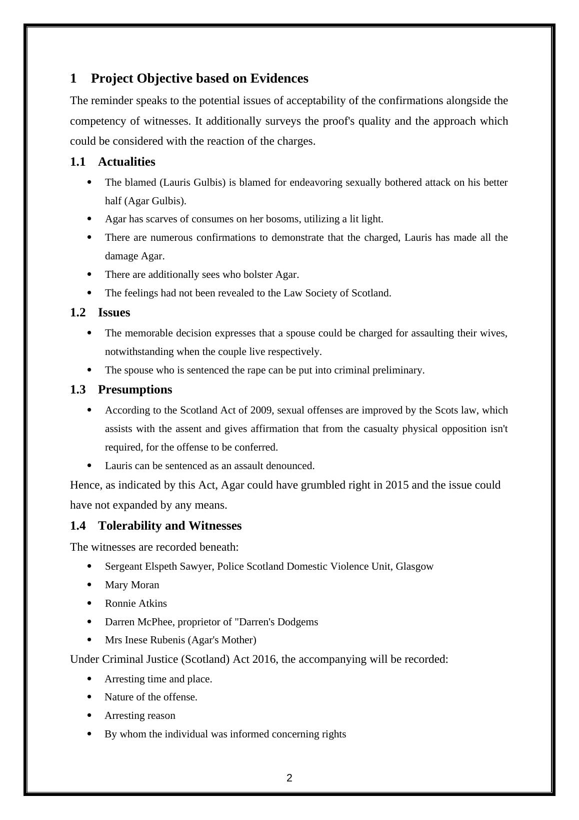 Digital Forensics: Project Objective, Evidence and Investigation