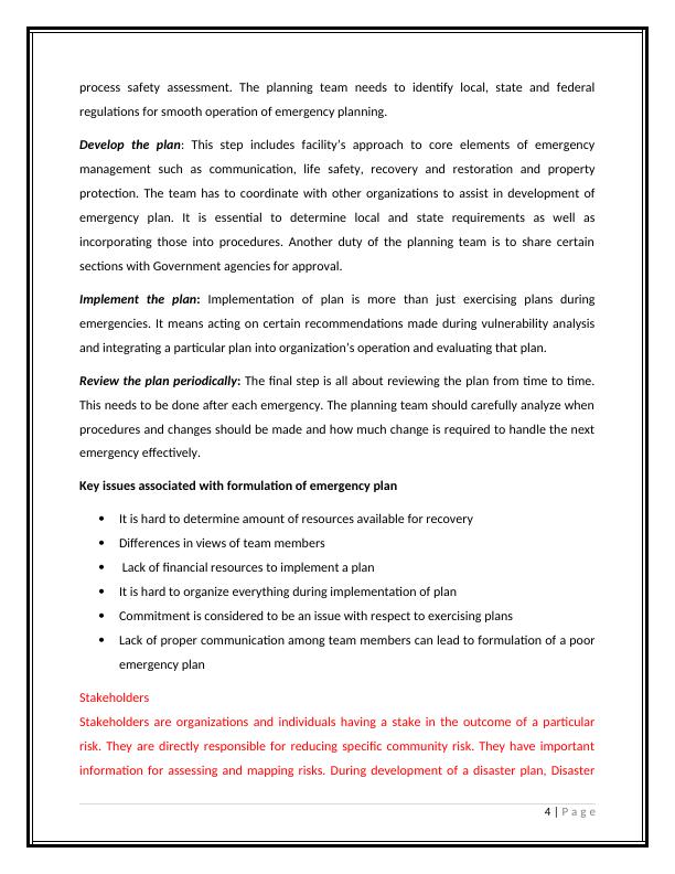 Disaster Risk Management Plan | Desklib