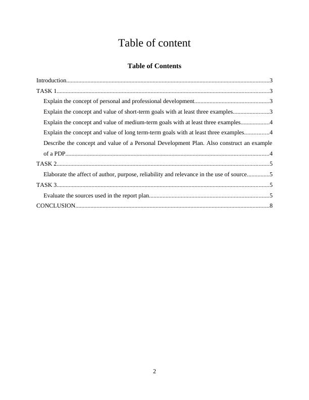 PDP Report: Academic Skills, Personal and Prof Development